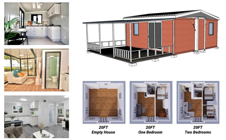 Modern Prefab Tiny Home – Luxury 2-Bedroom Expandable Container House with Kitchen - USA ...